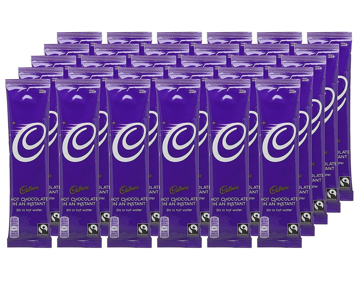 Cadbury Instant Hot Chocolate Single Sachets Cocoa Powder Drink 50x28g ...