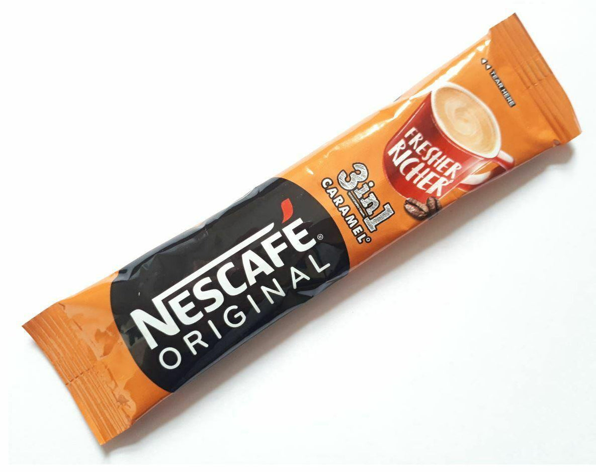 Nescafe 3in1 Original Caramel Individual Instant Coffee Sachets, Buy UK ...
