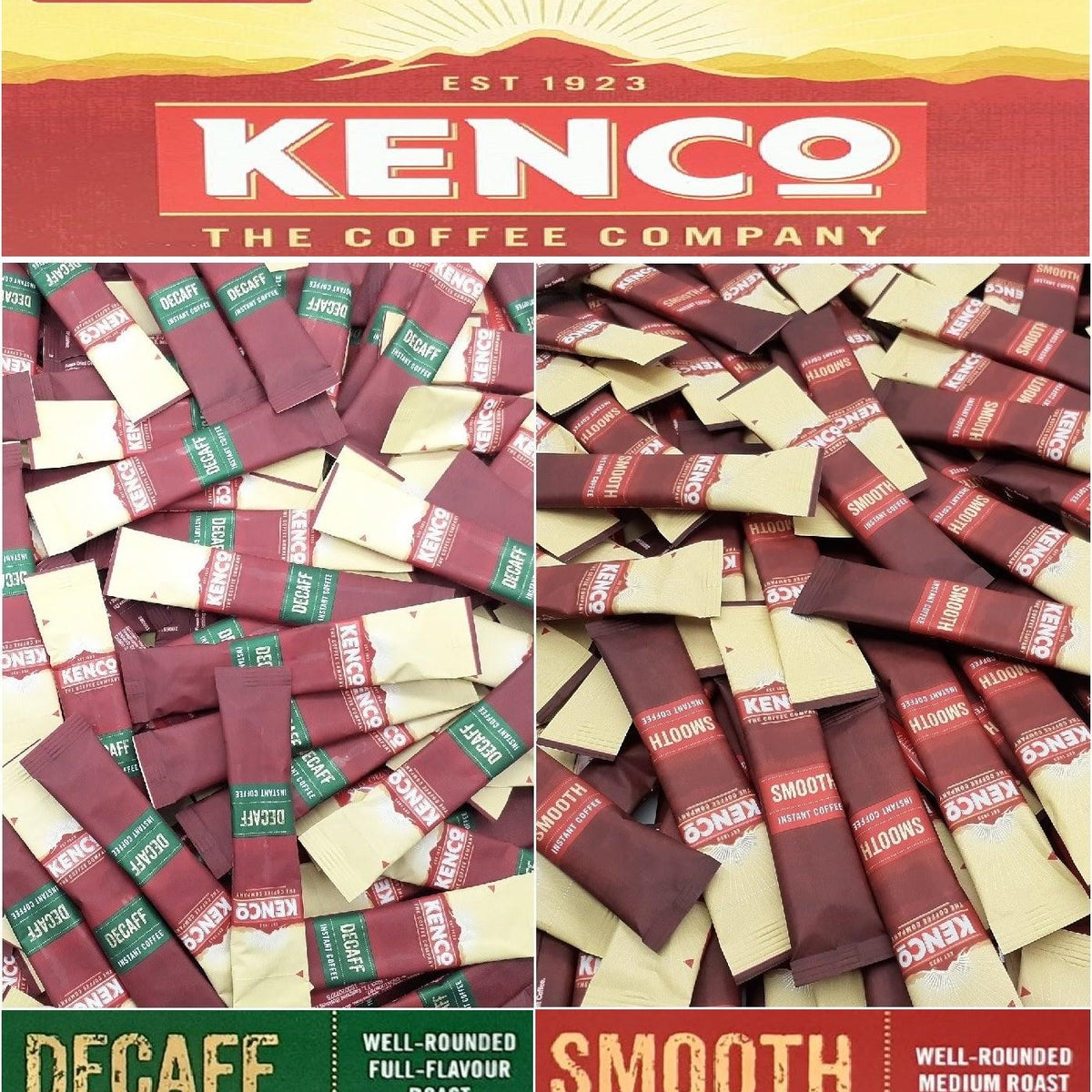 Kenco Original Decaff Individual Instant Coffee Sachets Popular Blend ...