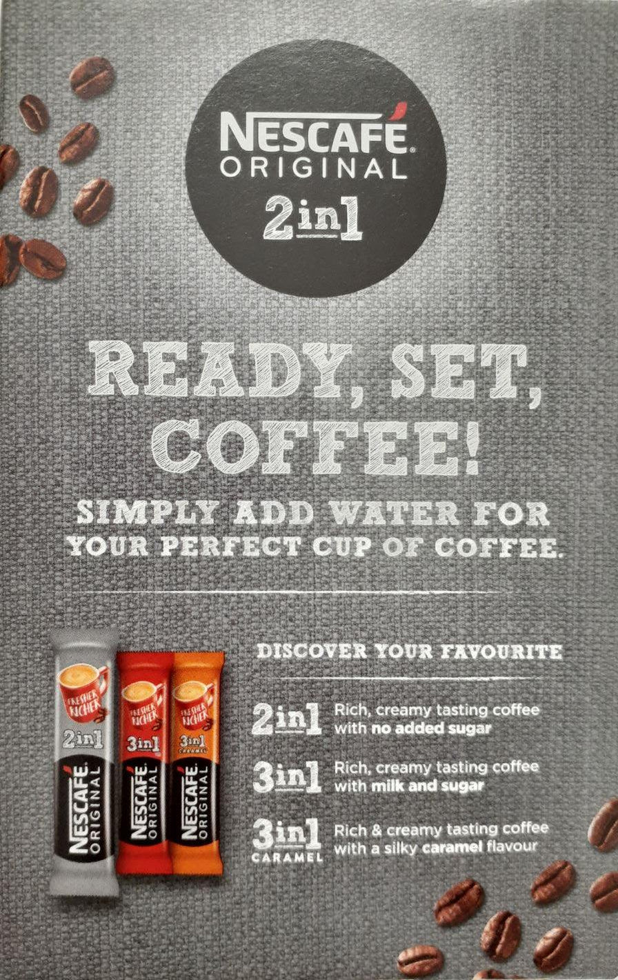 Nescafe 2in1 Original Individual Instant Coffee Sachets, UK– AB GROCERIES