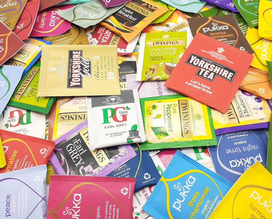 Assorted Tea Bags Individually Wrapped Unique Mix Hamper Set Box Gift ...